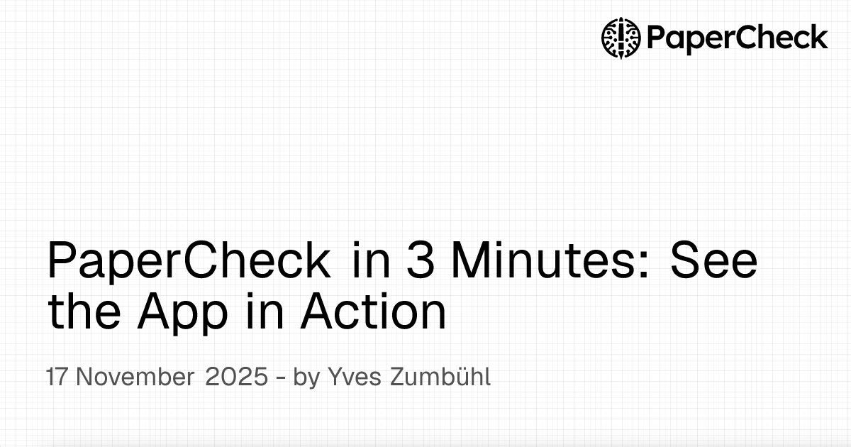 PaperCheck in 3 Minutes: See the App in Action - PaperCheck